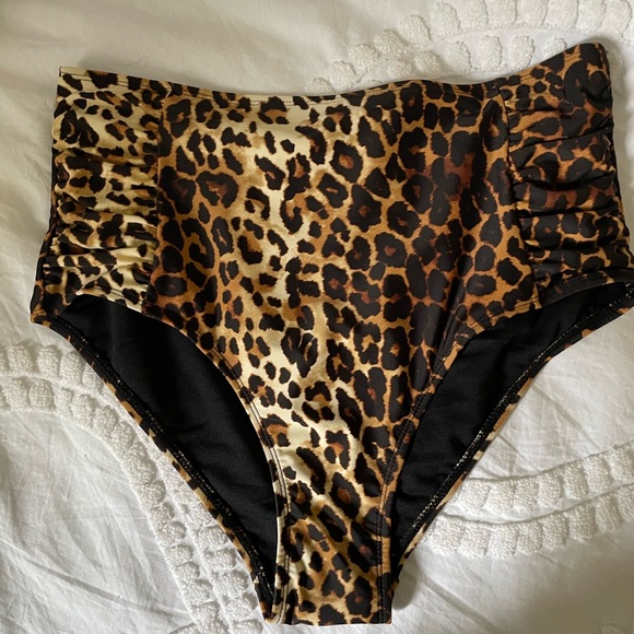 TiniBikini | Swim | Tinibikini Leopard Print Highwaisted Swim Bottom ...